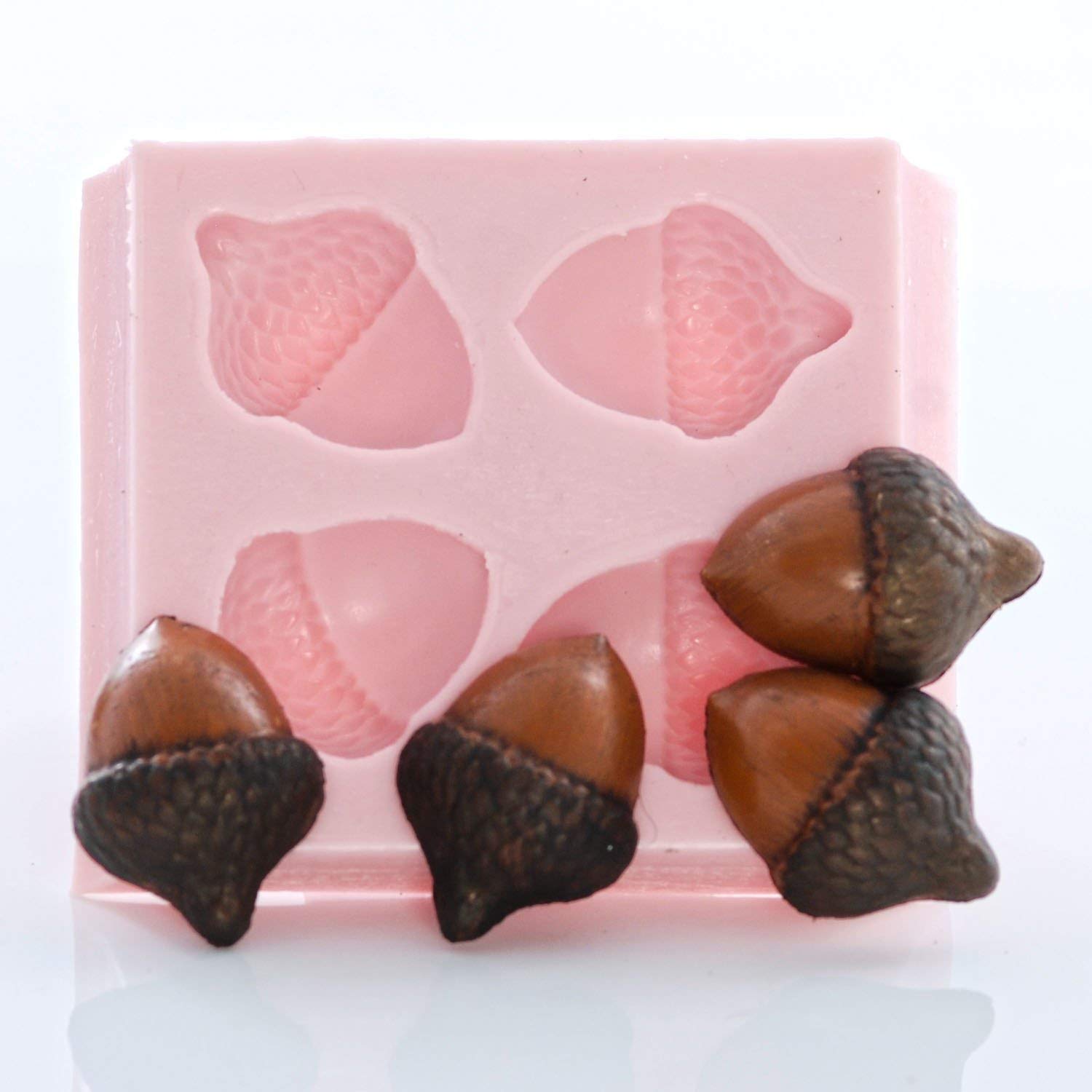 Amazon.com: Acorn Nut Flexible Silicone Mold, Fondant, Candy, Chocolate ...