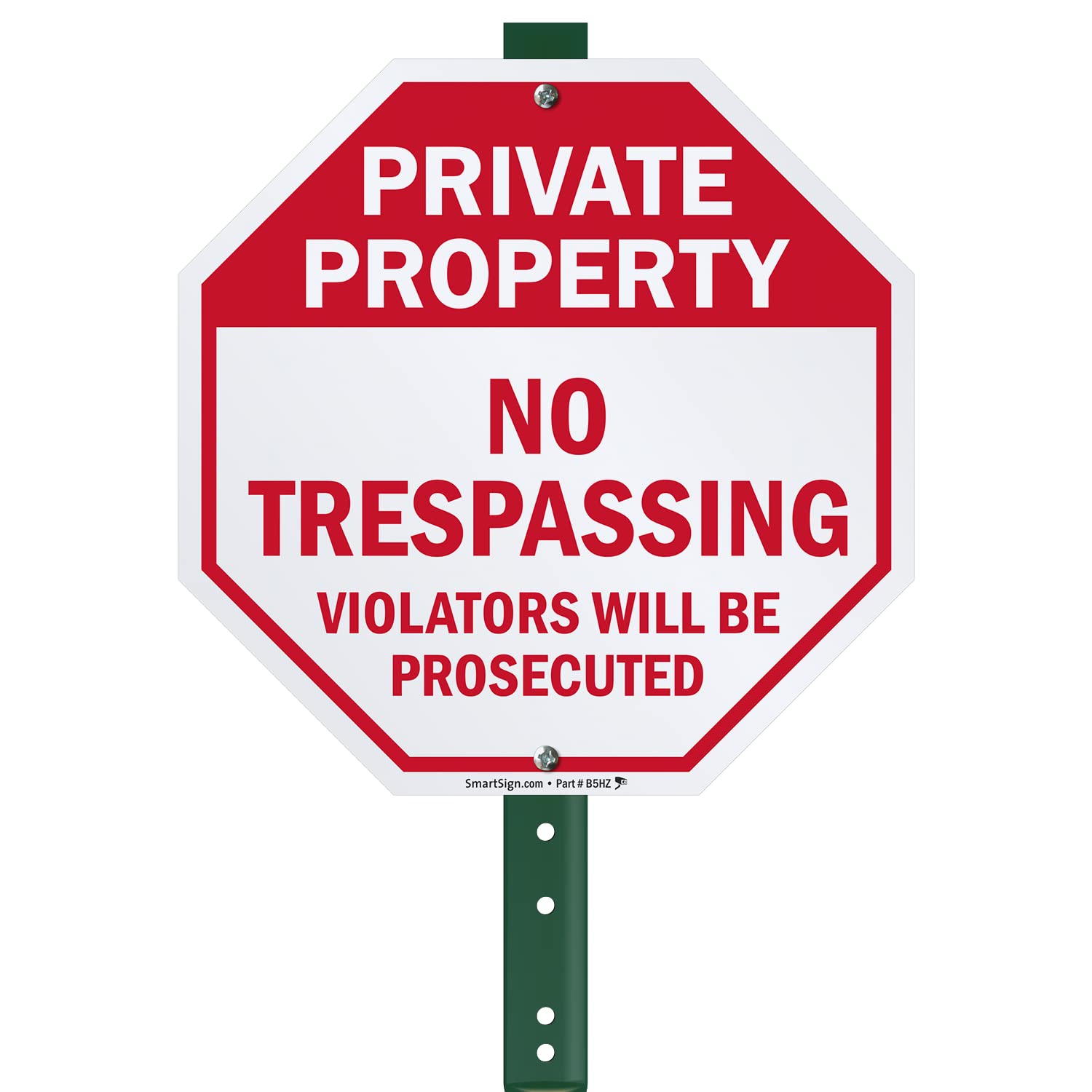 SmartSign "Private Property - No Trespassing, Violators Will Be ...