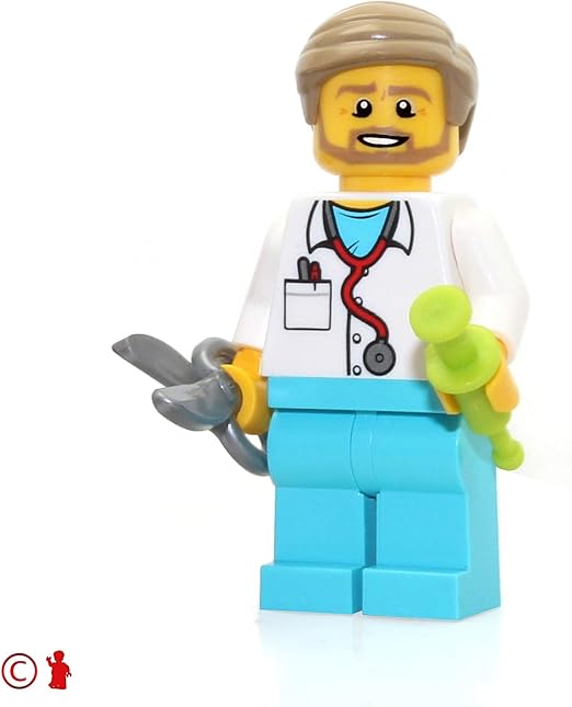 LEGO City Hospital Doctor Minifigure with Printed Stethoscope (Bagged ...