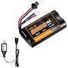 VICMILE 7.4V Li-ion Battery 2000mAh 2S Battery with SM 2P Plug High ...