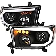 Amazon.com: Spec-D Tuning Black Projector Headlights w/LED Tube ...