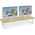 Amazon.com: TEAMIX 31.5 inch Dual Monitor Riser - Wide TV Stand for 2 ...