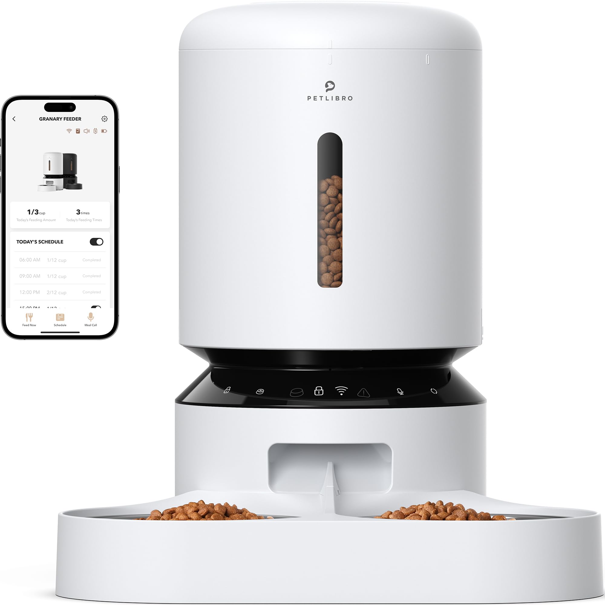 PETLIBRO Automatic Cat Feeder, WiFi Pet Feeder for 2 Cats or Dogs with ...