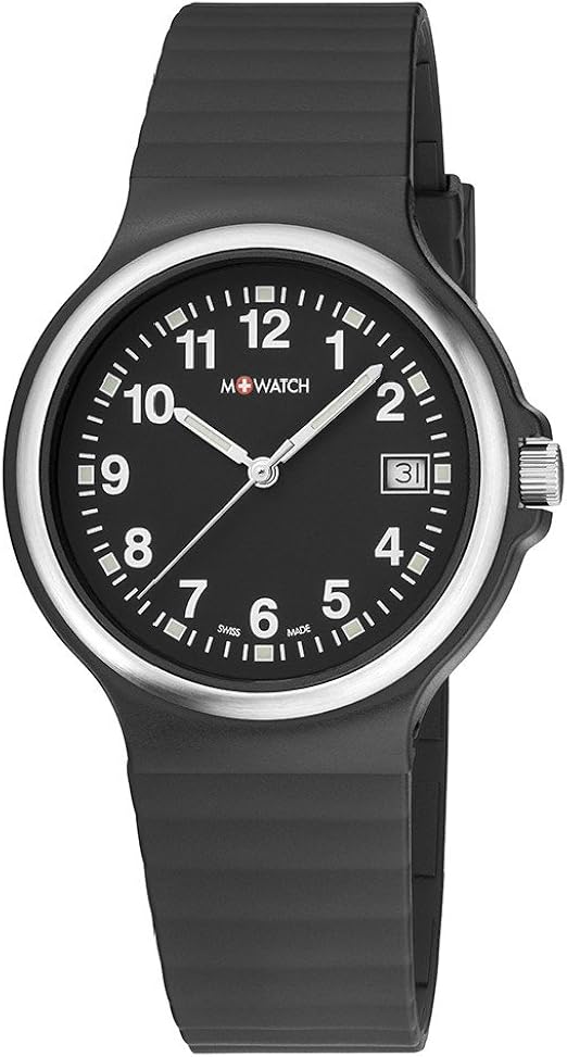 M-WATCH Maxi Unisex Quartz Watch with Black Dial Analogue Display and ...