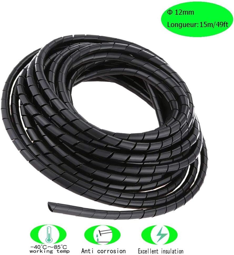 Her Kindness Spiral Binding Cable Tidy Wrap 15 Meter Spiral Wrapping ...