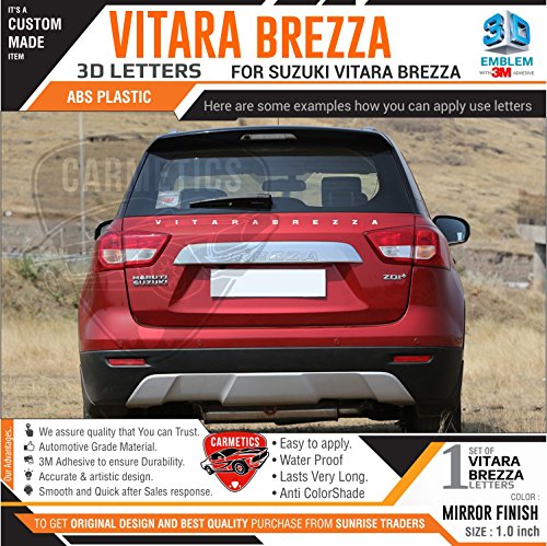 Buy CarMetics - HJ-TQL7-DEM5 Vitara Brezza 3D Letters for Maruti Suzuki ...