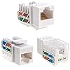 SATMAXIMUM Cat5e Keystone Ethernet Wall Jack Punch Down UTP 45-Degree ...