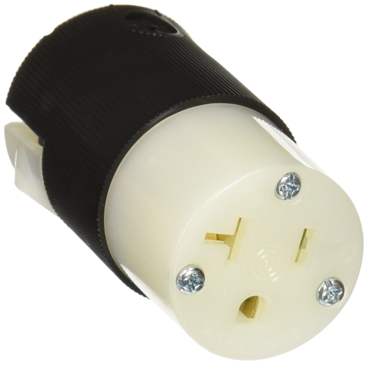 Hubbell HBL5369C Connector, 20 amp, 125V, 5-20R, Black/White(Pack of 10 ...