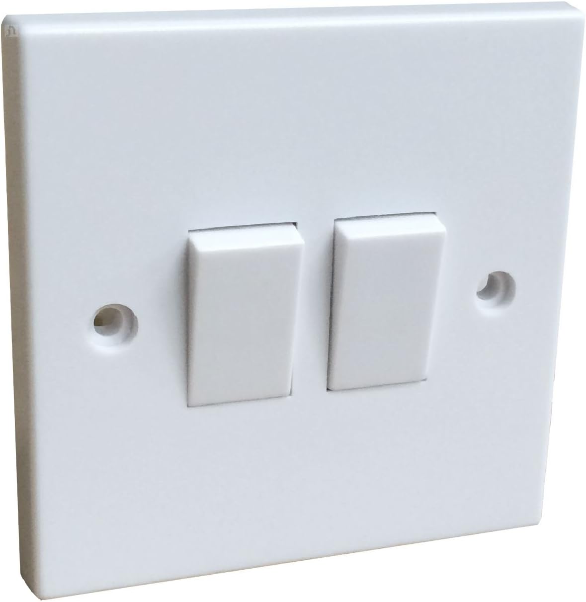 Double Wall Switch & Back Box Pattress. 2 Gang 2 Way Switched ...