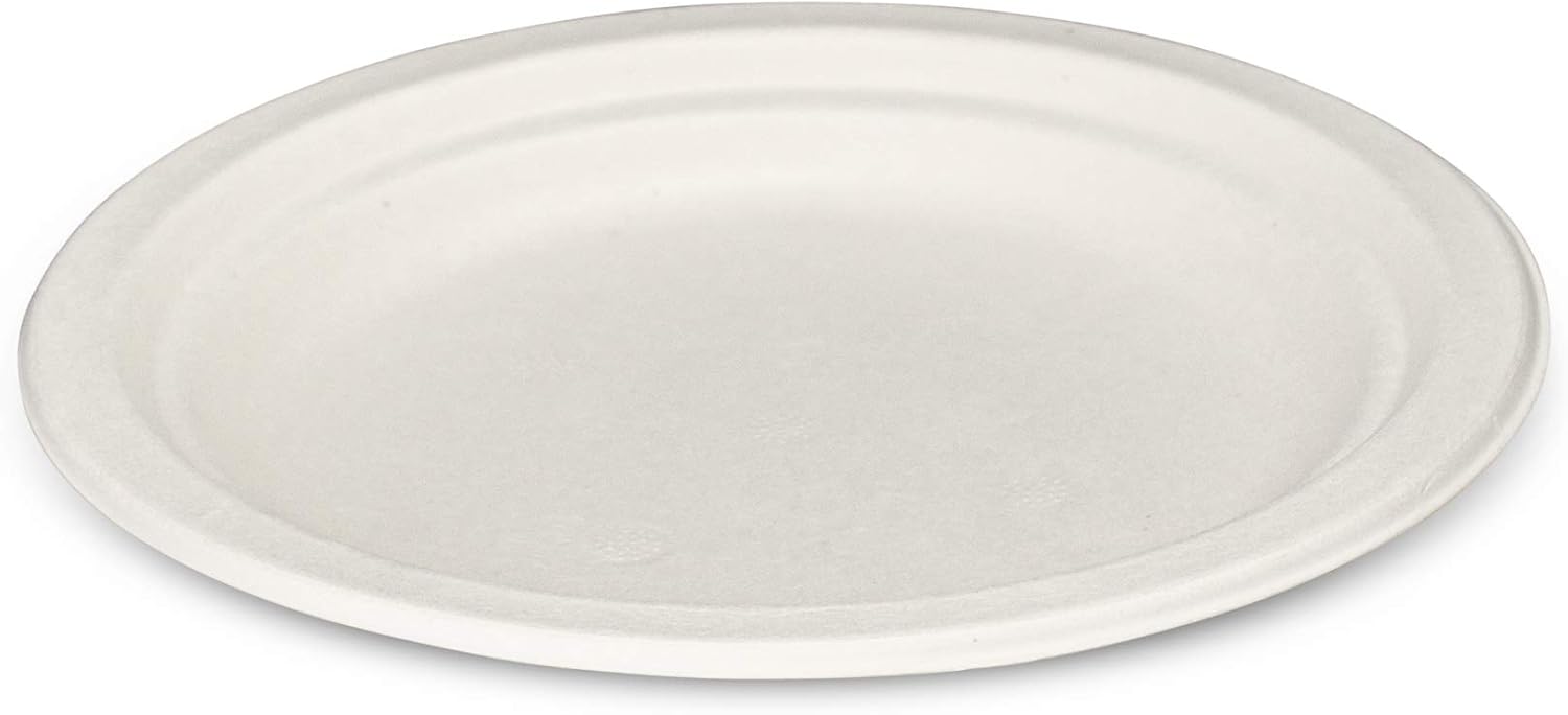 Comfy Package 100% Compostable 7 Inch Heavy-Duty Plates [125 Pack] Eco ...