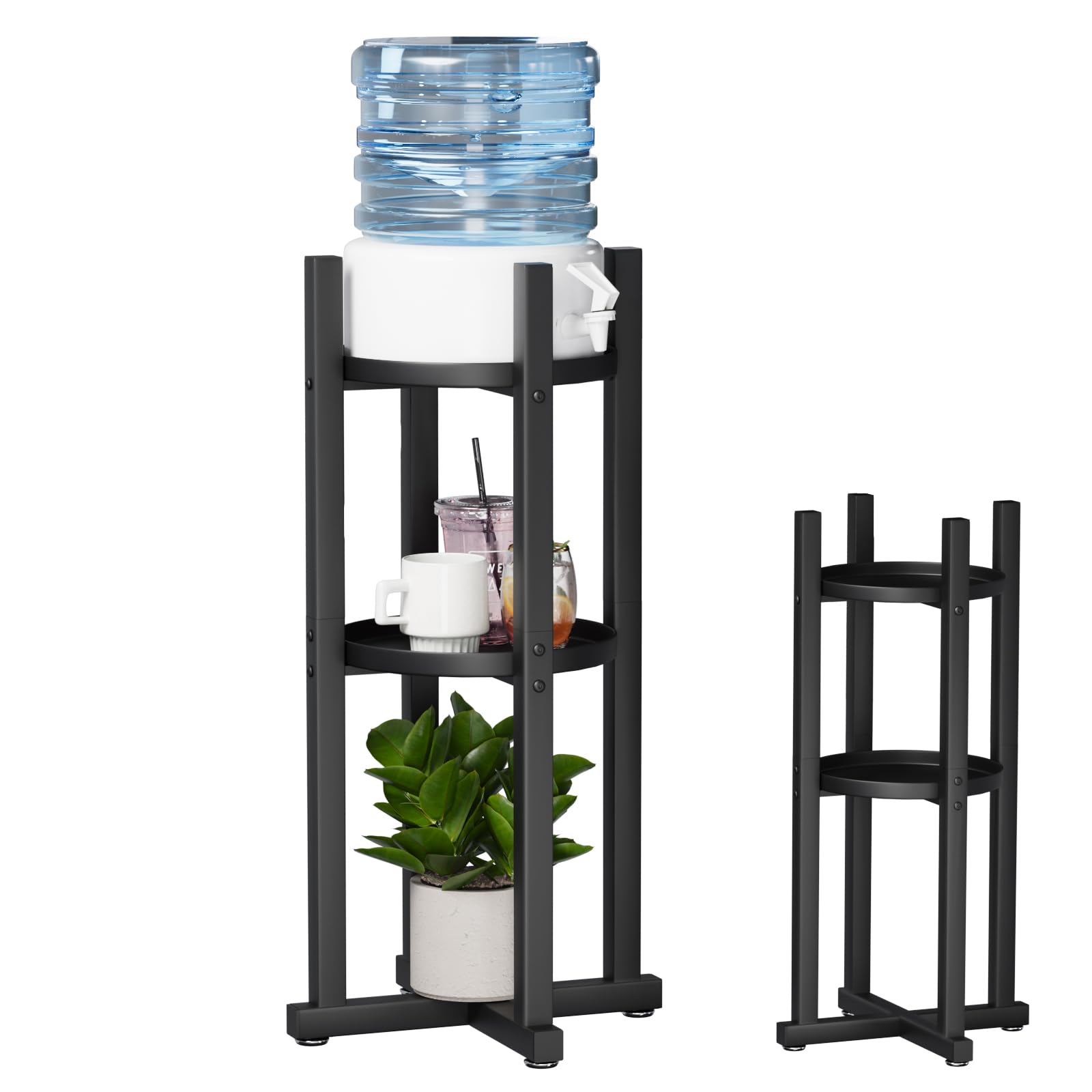 Water Dispenser Stand-3 Tier Corner Water Stand for 5 Gallon Bottle ...