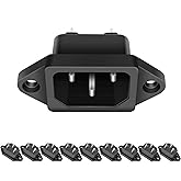 Amazon.com: JSADZKJ IEC320 C14 Panel Mount Adapter Plug C14 Male 3Pin ...