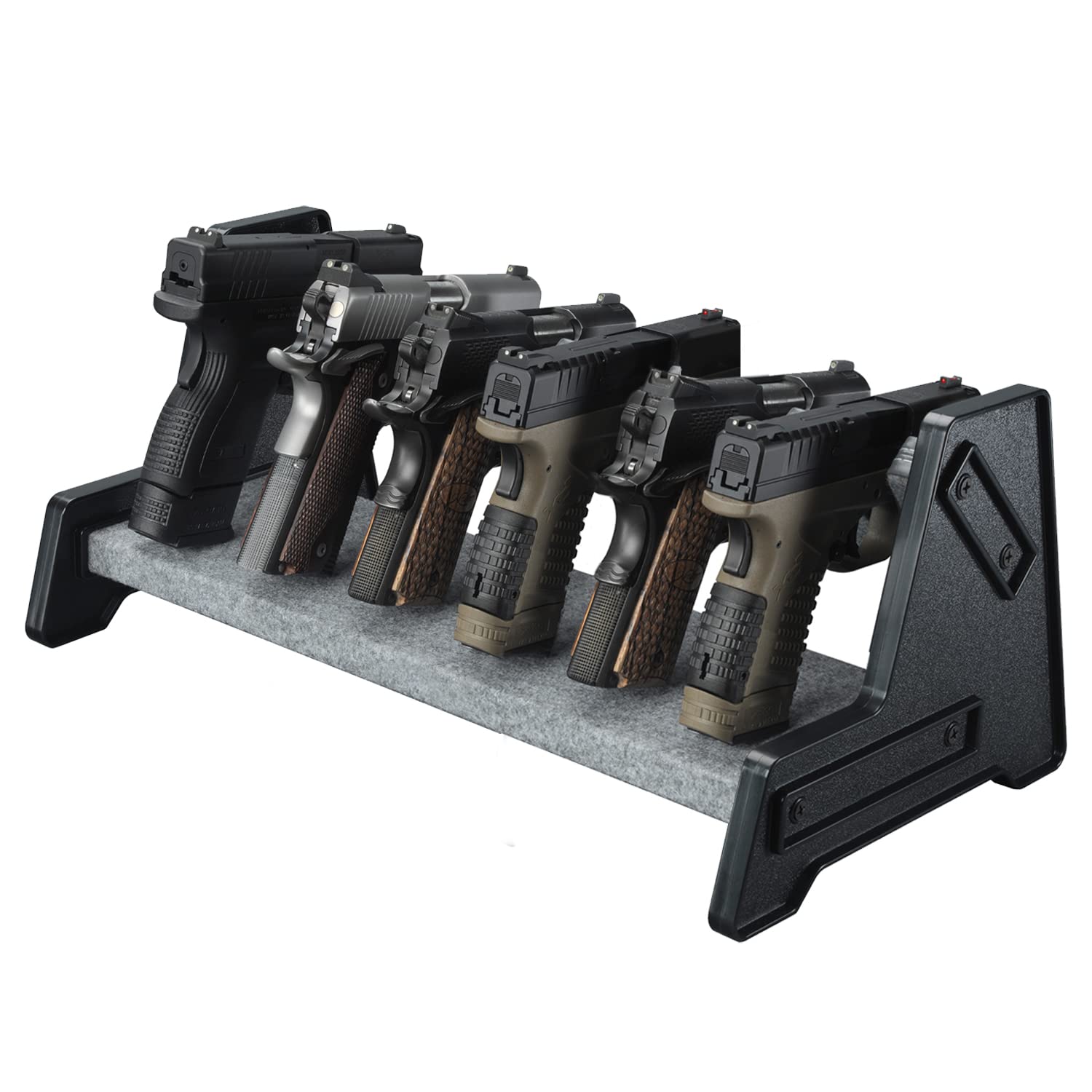 Mind and Action Pistol Rack, Deluxe Handgun Rack Stand,Pistol Display ...
