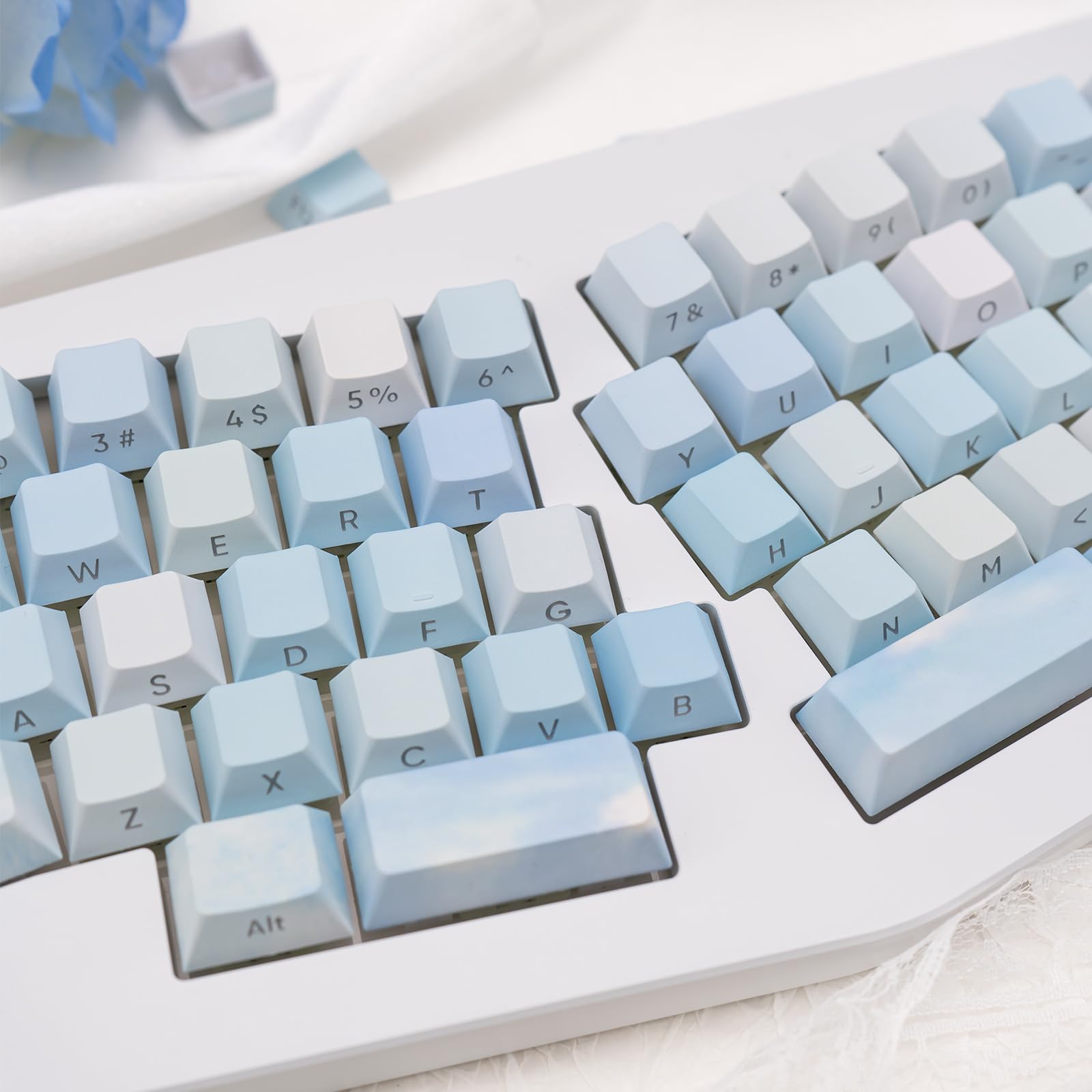 Mua Keycaps 130 Keys, Side Print Keycaps Shine Through Keycaps Set ...