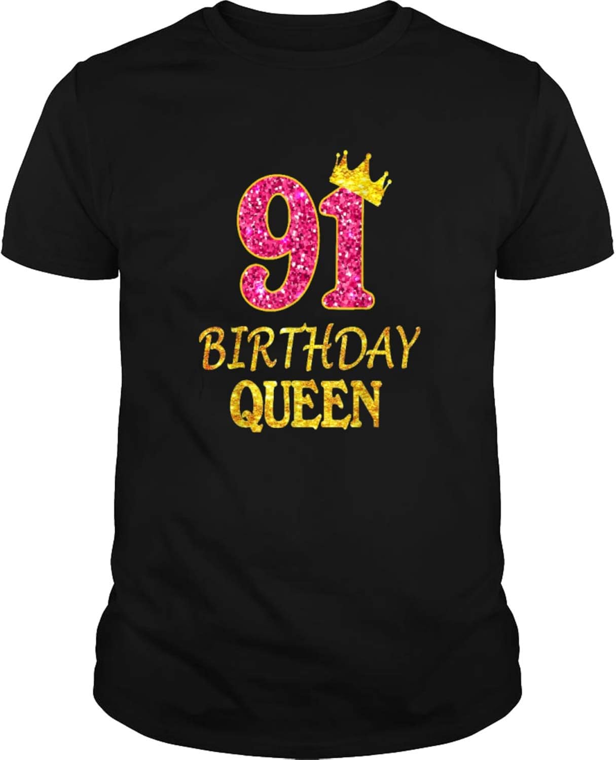 91 Years Old Birthday Queen Girl Shirt 91st Birthday Pink T-Shirt-Men ...