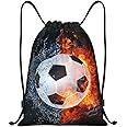 Amazon.com | Kids Soccer Drawstring Bags for Boys Girls, Sports-Themed ...