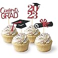 Amazon.com: 24Pcs Graduation Cupcake Toppers, Graduation Cupcake Picks ...