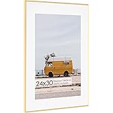 Amazon.com - Homeforia 24x30 Picture Frame Gold, High End Metal 24 x 30 ...