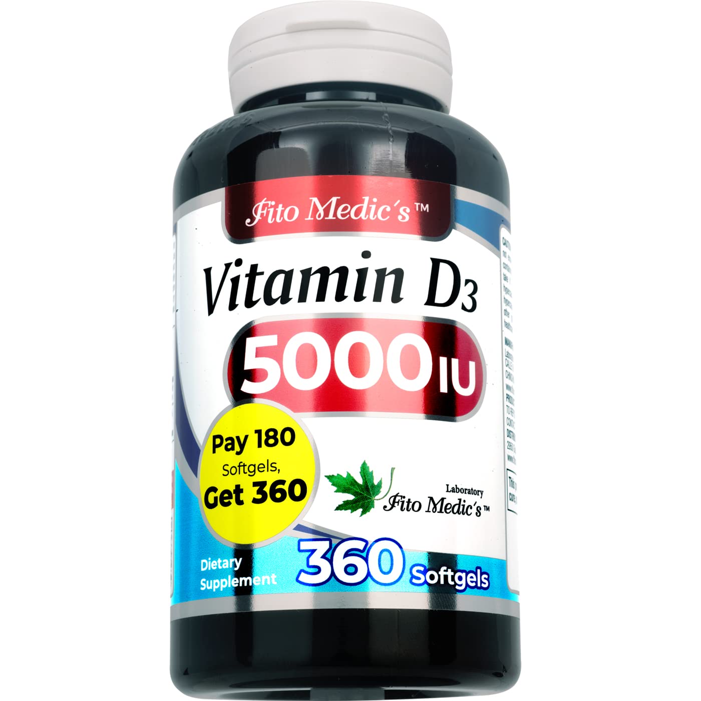 Mua Lab - Vitamin d - 5000 IU of - Vitamin d3-360 Softgels - Vitamin d3 5000 iu - for Bone ...