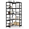 Amazon.com: NUMENN 5 Tier Corner Bookshelf, Modern Corner Bookcase ...