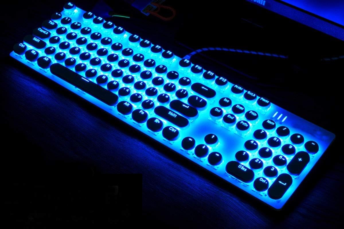 Color : White Mixed Light 13 Jiansheng01 Keyboard Wired Multiple ...