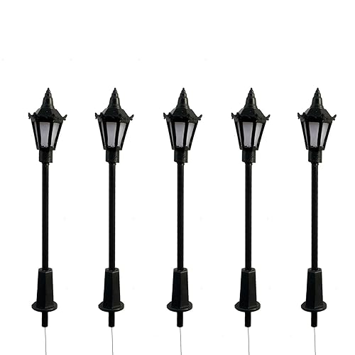 Evemodel 10pcs Model Railway Train Lamp Post Street Lights TT N Scale ...
