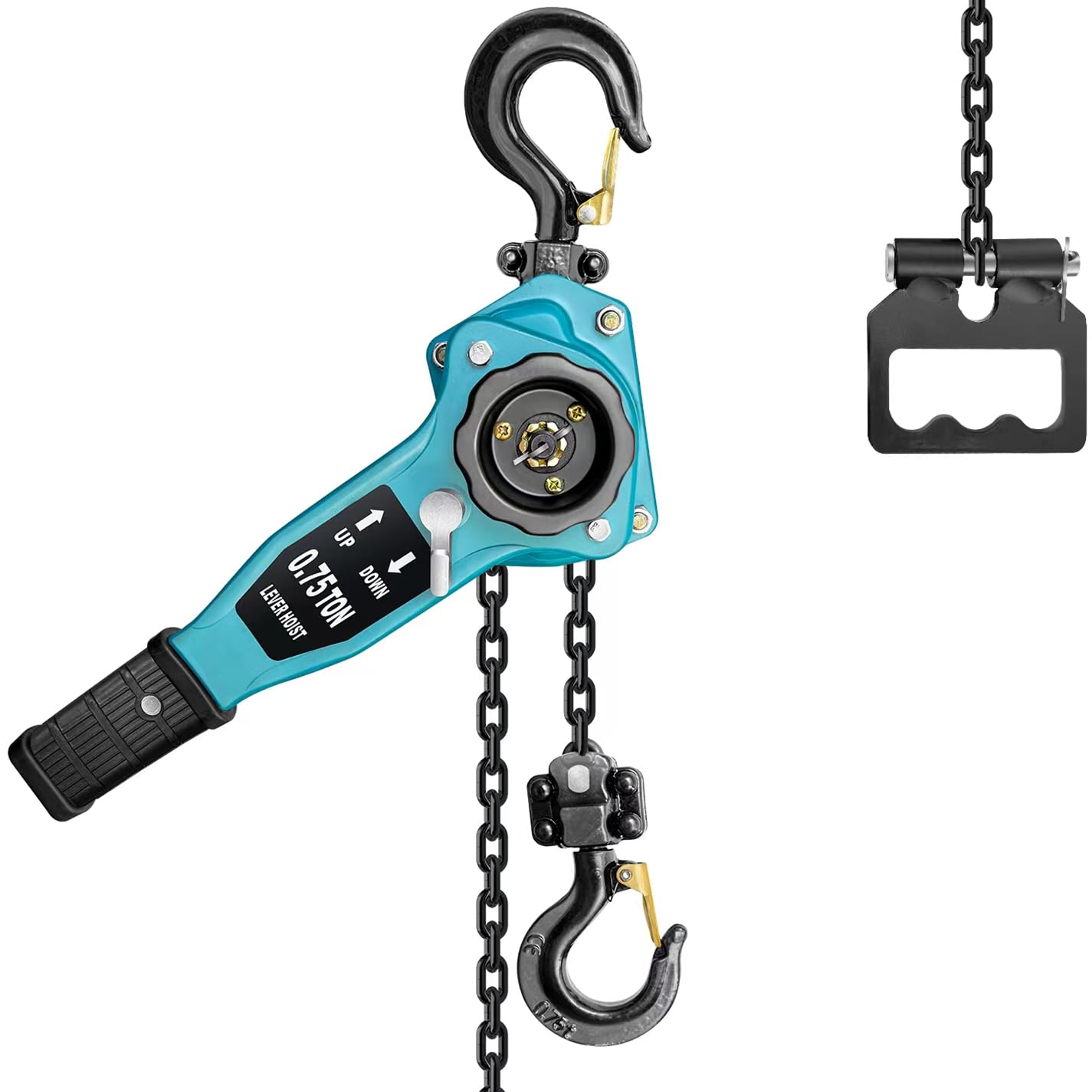Manual Lever Chain Hoist 3/4 Ton 1650 lbs Lever Hoist 5 ft Ratchet ...