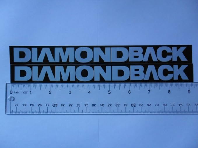 Amazon.com: DIAMONDBACK 9"x 1" white on black Vinyl decal weather proof ...