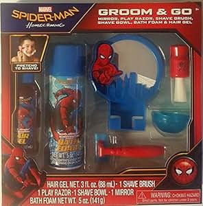 Amazon.com: Spiderman Homecomig Groom & Go, Mirror, Play Razor, Shave ...