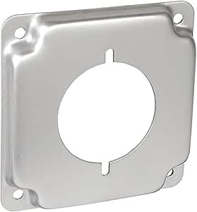 5 Pcs, Steel 4 Square, 1/2 In. Raised 30-50 Amp Receptacle, 2.141 In ...