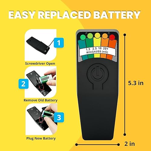 Emf Reader Black And Pink 2 Pack EMF Meter Ghost Hunting Magnetic Field ...