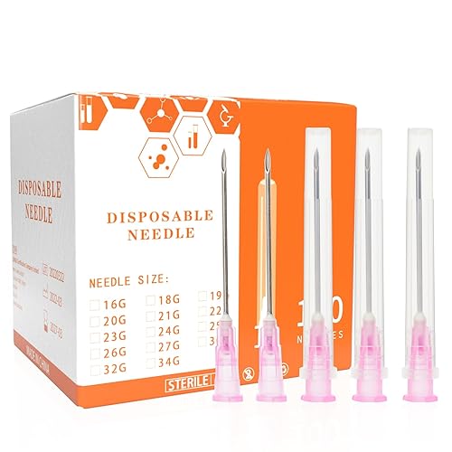 18G 1.5 Inch Needles Luer Lock Disposable Dispensing Needle, Box of 100 ...