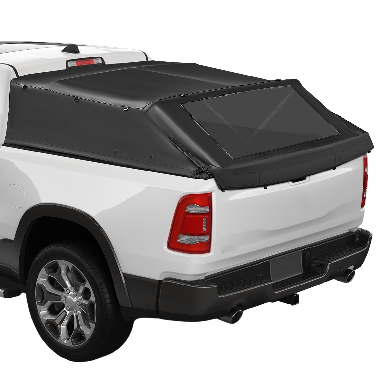 JOYTUTUS Truck Bed Soft Topper Compatible with 2019-2025 Ram 1500 with ...