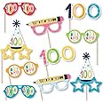 Amazon.com: Big Dot of Happiness Happy 100th Day of School Glasses ...