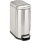 Amazon.com: Design Ideas Meridian Waste Can, Silver : Home & Kitchen