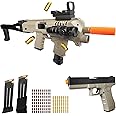 Amazon.com: Bugrtey Soft Bullet Two Modes Toy Gun Blaster, Realistic with Shell Ejecting Design ...