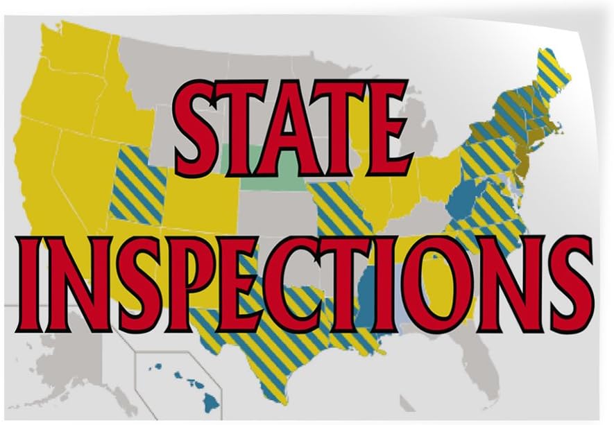 Decal Sticker Multiple Sizes State Inspections #1 Style B Business ...