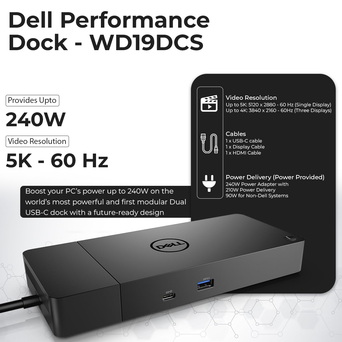 Mua Dell WD19DCS Docking Station Performance Dock Bundle with 240W ...