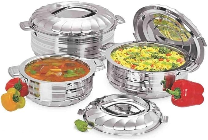 Amazon.com: Vinod 3-Piece Insulated Casserole Food Warmer/Cooler Hot ...