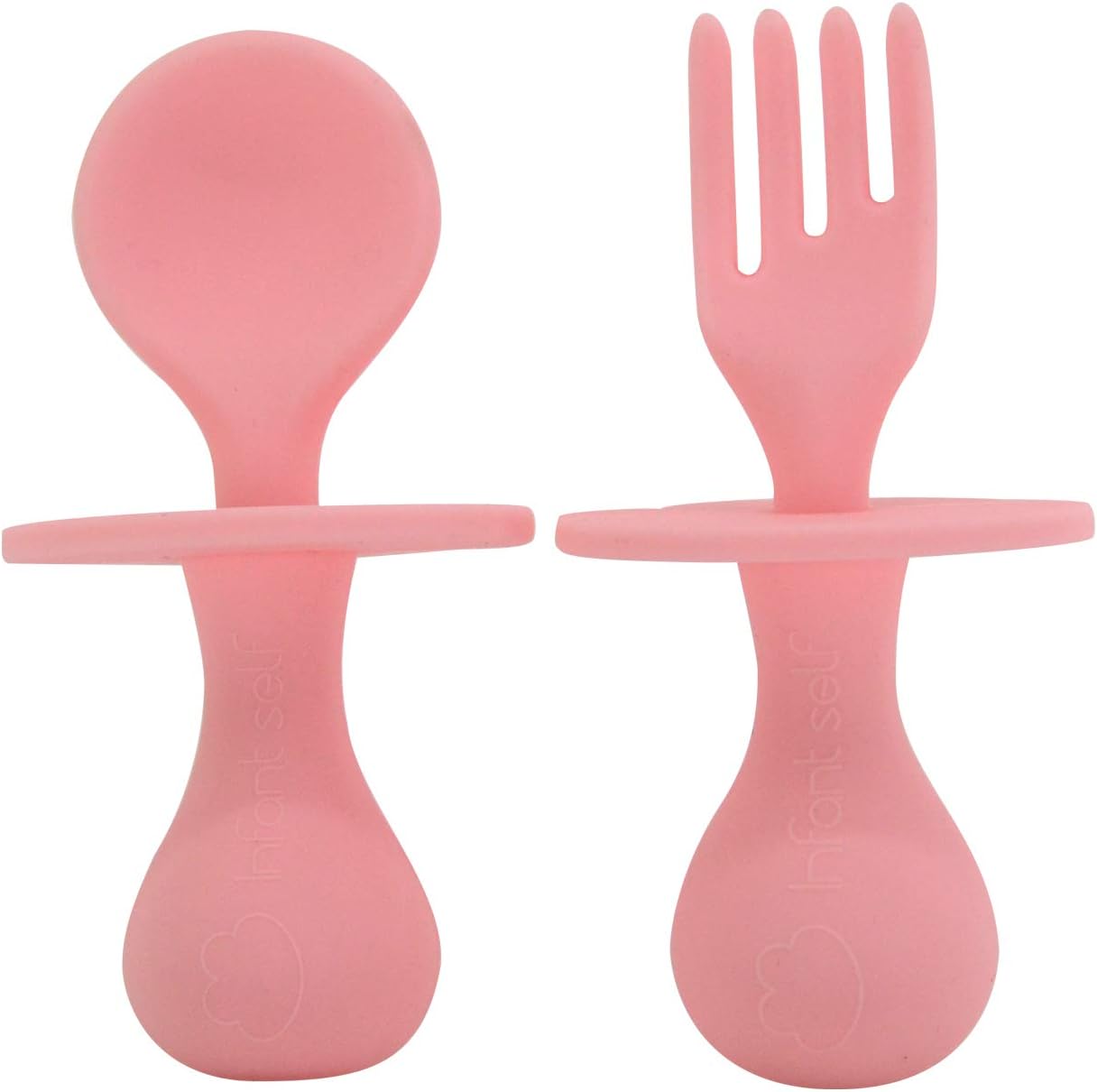 Infant self Baby Spoon First Self Feeding Spoon Fork Utensil Set for ...