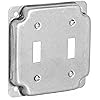 Airmont Products AP-12092, 4" Square Double Toggle Switch Electrical ...