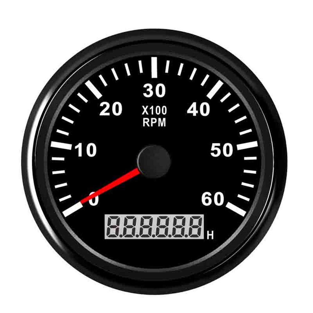 Amazon.com: CT-CARID 85mm Marine Tachometer Gauge Waterproof with LCD ...