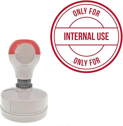 for Internal Use Round Office Bold Pre-Inked Stamp, Red Ink Included ...