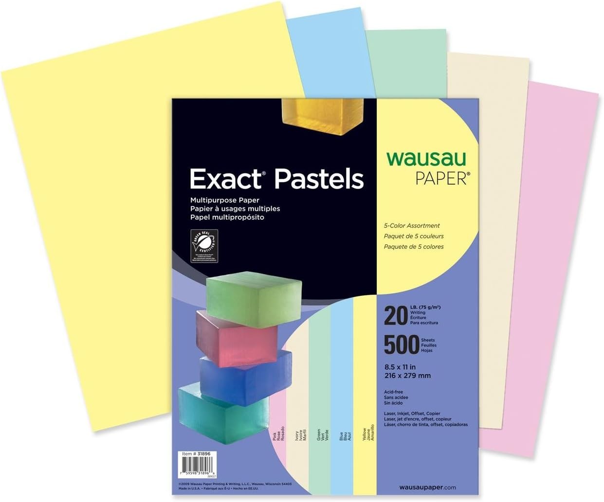 Amazon.com: WAU31896 - Wausau Paper Exact Colored Paper: Everything Else