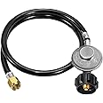 Amazon.com : GasSaf 3FT Propane Regulator with Hose, Low Pressure Propane Gas Parts for Weber ...