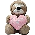 Amazon.com: MINISO 7.9'' Sloth with Heart Stuffed Animals Plush Toy ...