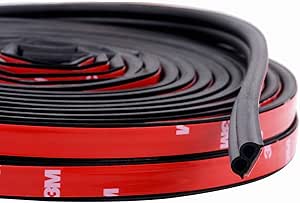 Funlove 33Ft Universal Automotive Weather Stripping Self Adhesive Car ...