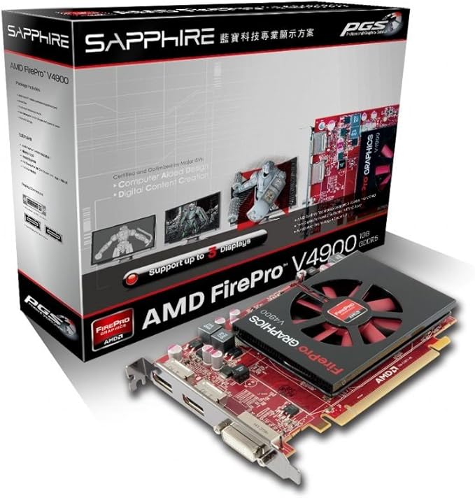 AMD FirePro V4900 Carte Graphique 1 Go GDDR5 PCI-E Dual DP/DVI-I ...