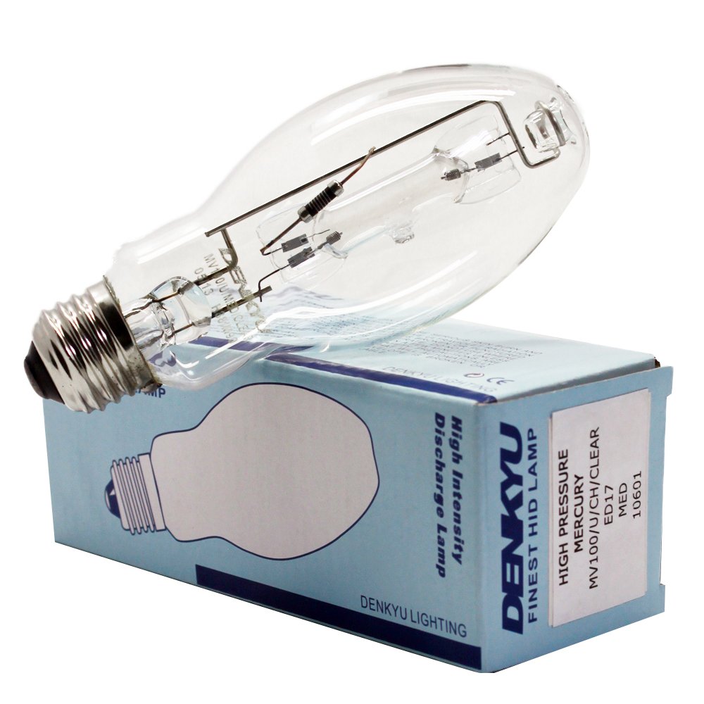 10601 MV100/U/4K/ED17/CLEAR 100W Mercury Vapor Lamp H38 Bulb ...
