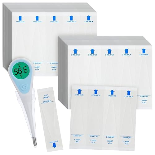 Juvale Thermometer Covers - 100 Count, White - Disposable Probe Covers ...